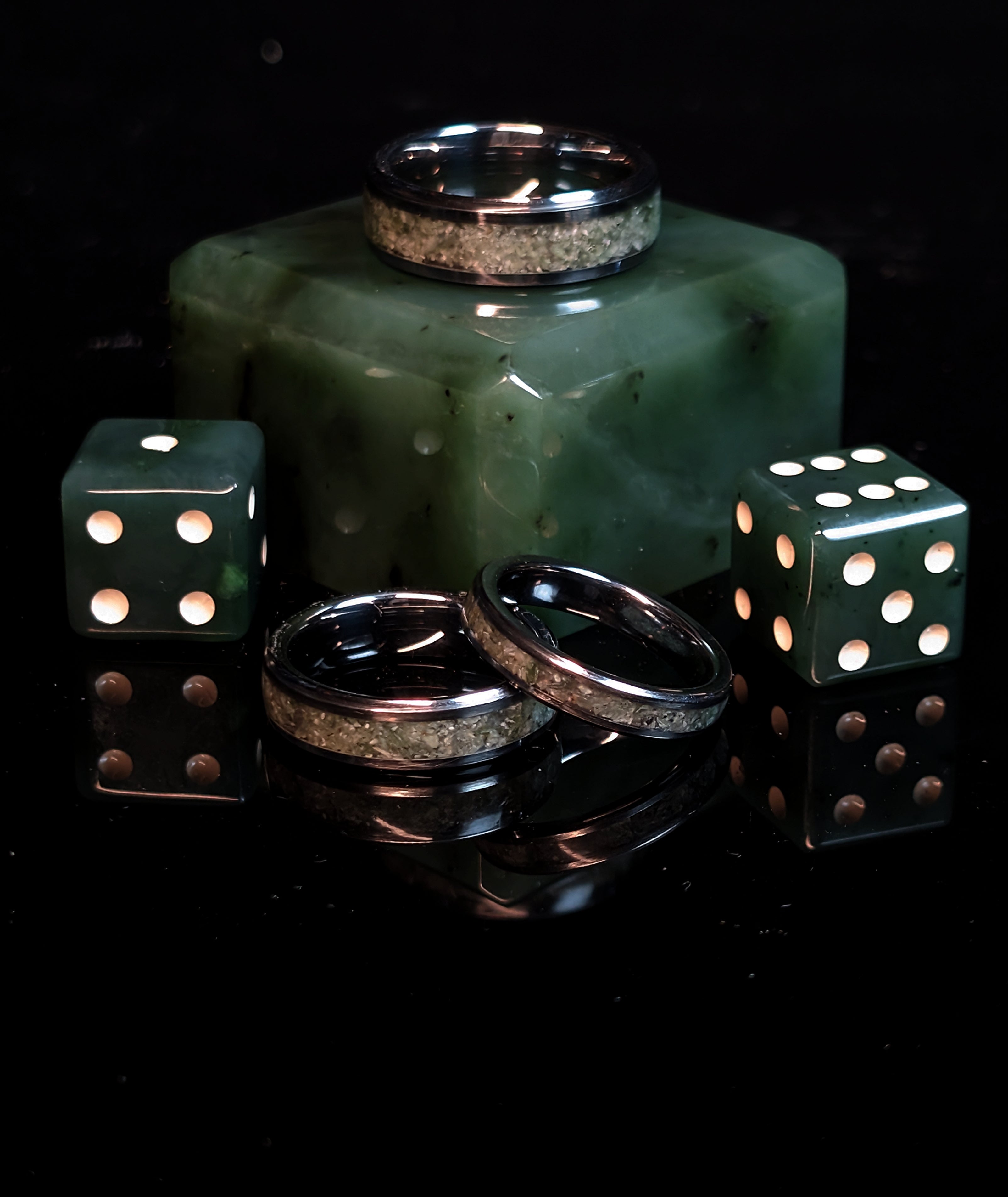 Jade Tungsten Ring – Orion Eternal Designs